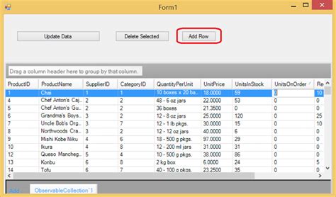 doing crud operations with infragistics ultragrid and entity framework