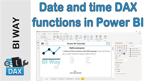 dax language date and time functions in power bi youtube