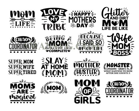 Mothers Day Svg Bundle Mothers Day Sublimation Mum Blessed Mama