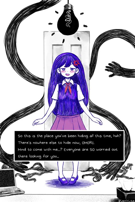 Mari Omori Omori Absurdres Highres 1girl Blue Hair Dialogue Box