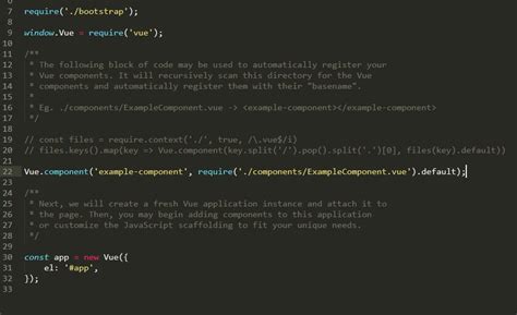 vue js examplecomponent vue is not working laravel 7