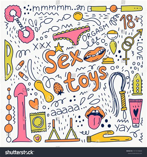 Doodle Illustration Sex Toys Element Sex Stock Vector Royalty Free
