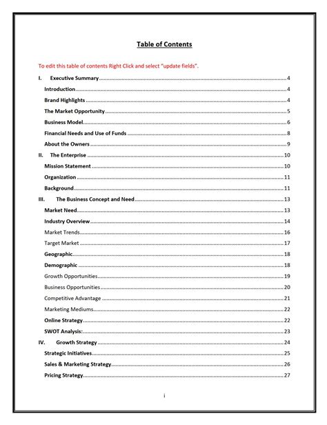Clothing Line Business Plan Template