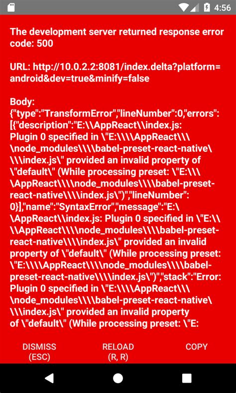 react native android app build getting failed error plugin 0