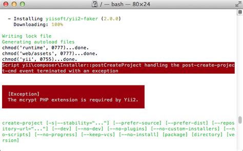 install mcrypt php extension before install yii2 general discussions