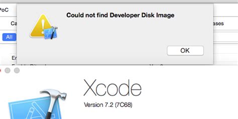 could not find developer disk image stack overflow xcode 7 2 ios 9 3 1