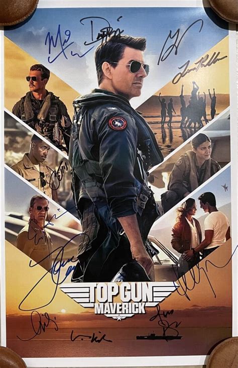 Top Gun Maverick Mini Movie Poster Autographed By Cast