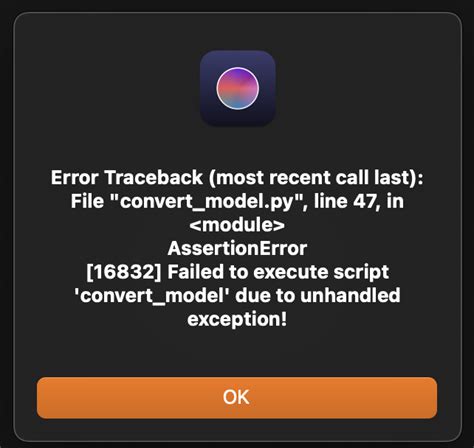 error traceback most recent call last file convert model py line