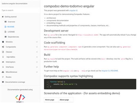 compodoc promises to be your go to documentation tool for