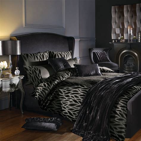 Theon Black Bed Linen By Kylie Minogue At Home Make A Bold Statement