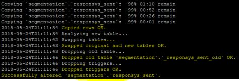 alter large mysql table without blocking reads or writes with pt online