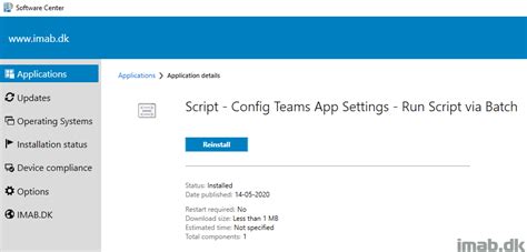 configure microsoft teams application settings using