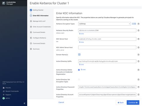 step 4 enable kerberos using the wizard