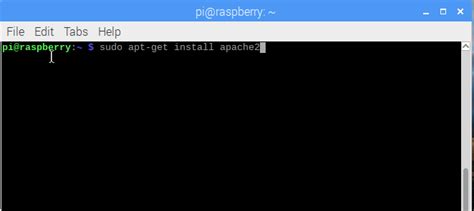 raspberry pi as web server setting up an apache web