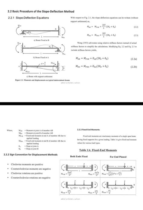 Solved Theory Of Structures Slope Deflection Method Use To
