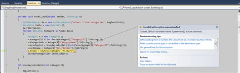 c system dbnull error stack overflow
