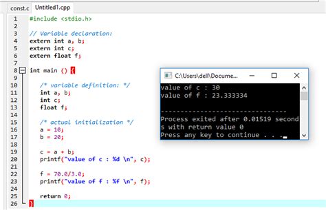 example of variable declaration in c certify letter