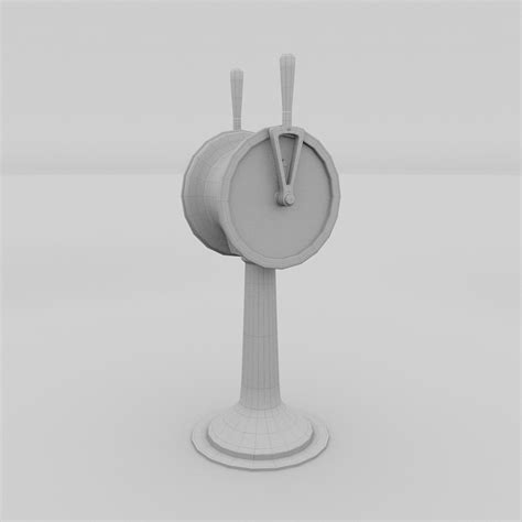 3d model ship engine telegraph dark vr ar low poly obj 3ds fbx stl