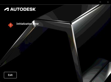 “initialization error” when installing or uninstall autodesk 2023