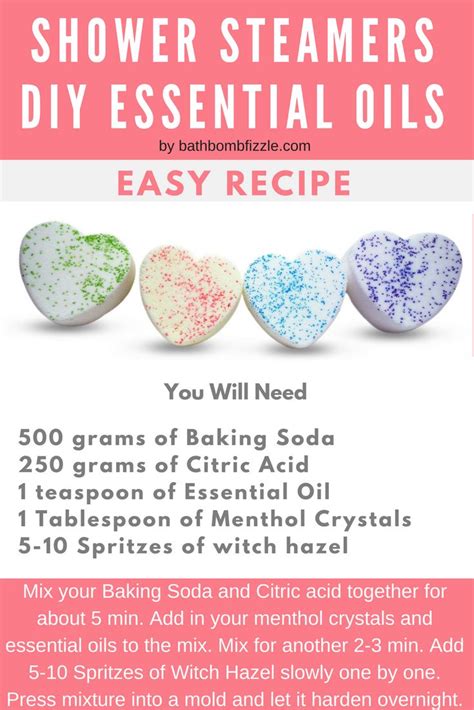 Shower Steamers Diy Essential Oil Recipe Diy Essential Oils Shower