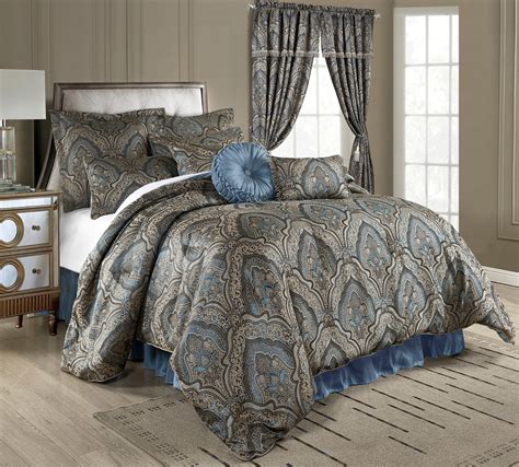 Chezmoi Collection Seville 9 Piece Jacquard Paisley Oversized Comforter