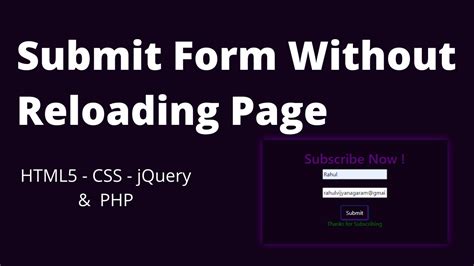 artstation how to submit html form using jquery ajax
