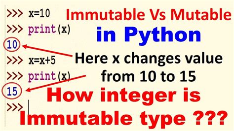 mutable vs immutable data types in python python programming learn
