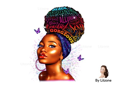 Premium Black Queen Png Afro Girl Black Girl Art Etsy Finland