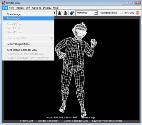 rendering wireframes in maya for compositing with after effects