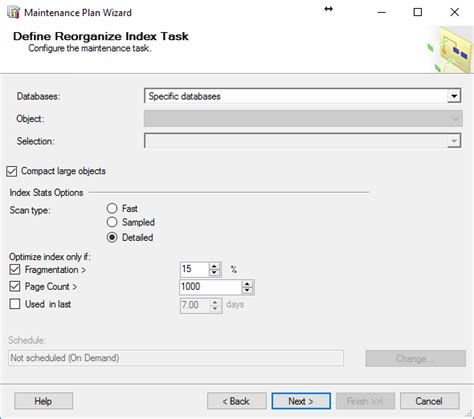 how to automate and schedule sql server index defragmentation