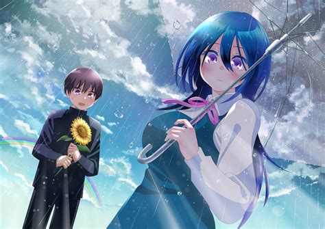 「陽キになりたい時雨さん」第1話の見開き扉ページに使用されたカット。 陰キャの男女が陽キャを目指してバトル、yj新連載「陽キになりたい時雨