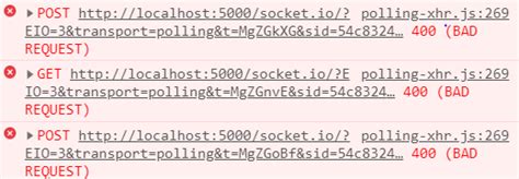 javascript flask socketio making bad requests stack overflow