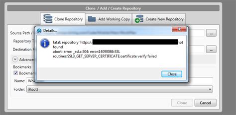 resolving ssl self signed certificate errors sourcetree knowledge