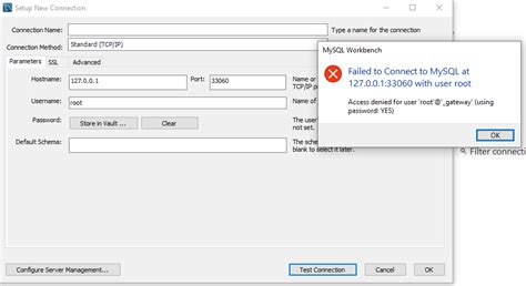 php why i can t access database through mysql workbench