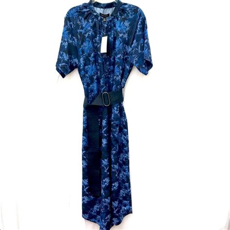 Banana Republic Dresses Nwt M Banana Republic Floral Flower Blue