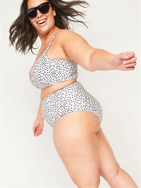High Waisted Secret Smooth Plus Size Swim Bottoms Old Navy