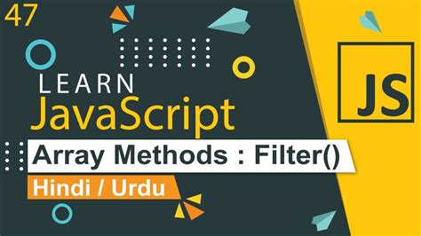 javascript array filter tutorial in hindi urdu youtube
