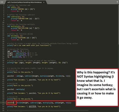 sublime text 3 why is random text italic and orange not syntax