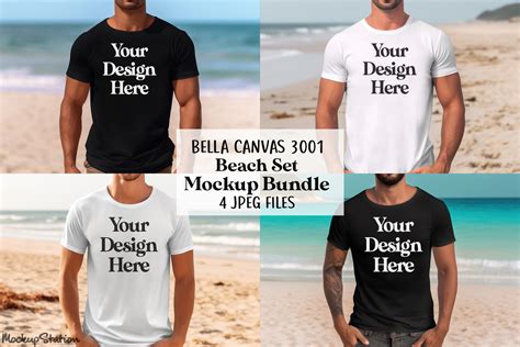 Bella Canvas 3001 Men Tshirt Mockup Graphic By Mockup Station