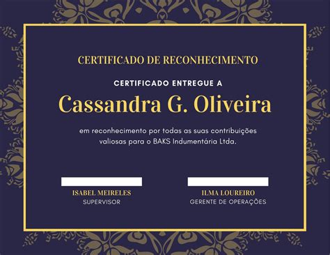 crie um certificado de reconhecimento online canva