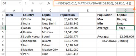 excel index match function instead of vlookup formula examples