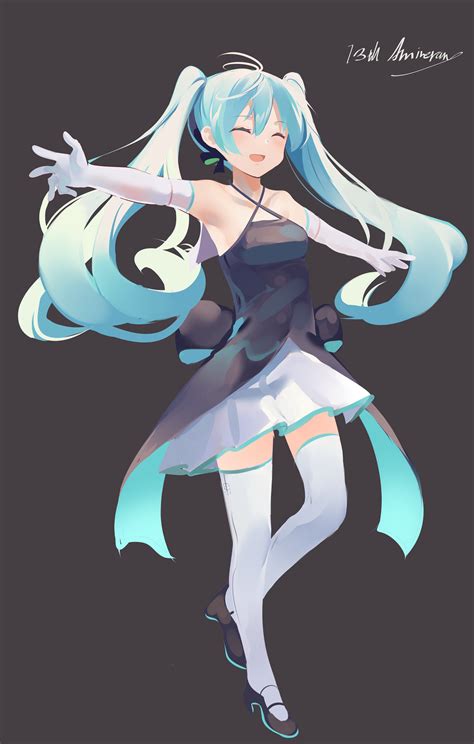 Safebooru 1girl Absurdres Ahoge Aqua Hair Armpits Bangs Black