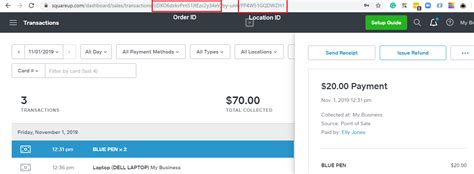 how to retrieve square order id location id and refund id celigo