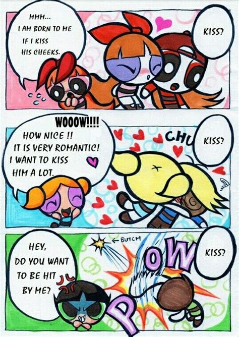 Ppg Kiss Ppg And Rrb Powerpuff Girls Fanart Powerpuff Girls Cartoon