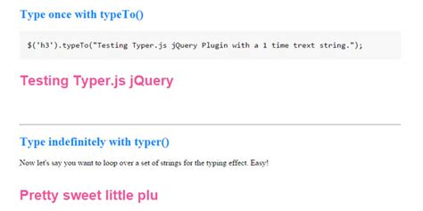 js tutorial jquery typer js slick typing effect