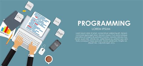 Programming Coding Concept Flat Background Vector Illustration 2904328