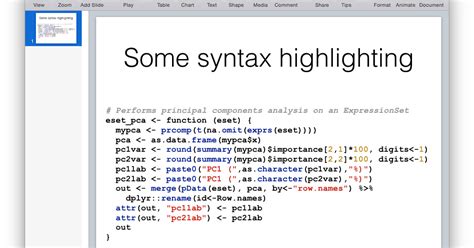 getting genetics done syntax highlight code in keynote or powerpoint