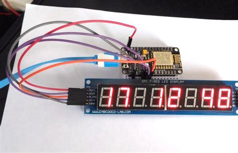 max7219 serial seven segment displays for esp8266