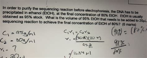 [solved] In Order To Purify The Sequencing Reaction Before