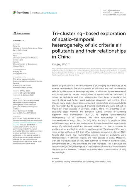 Pdf Tri Clustering Based Exploration Of Spatio Temporal Heterogeneity
